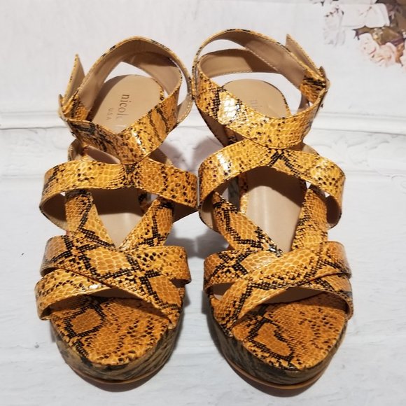 Nicole Lee | Shoes | Tiger Print Paige Wedges Platform Sandals | Poshmark